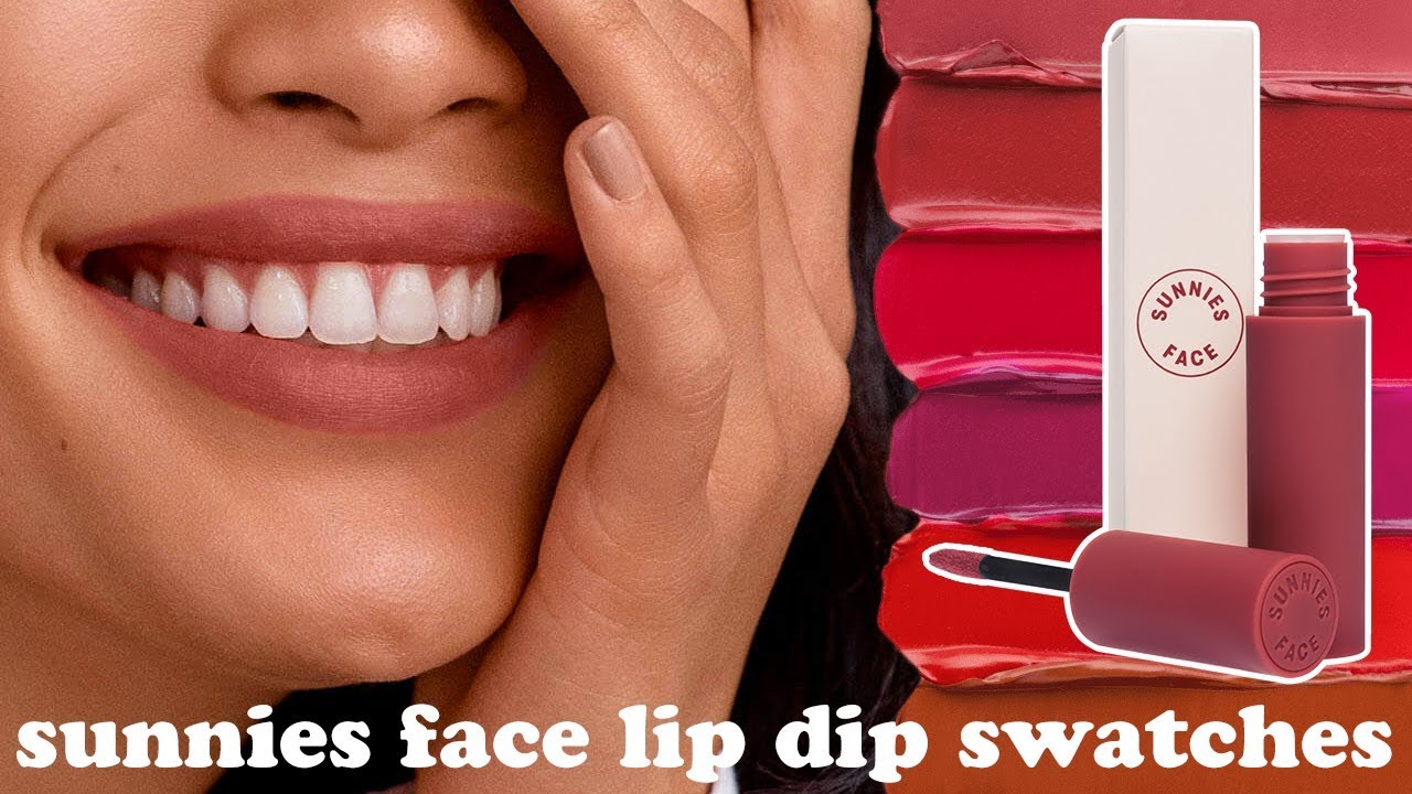 SUNNIES FACE LIP DIP SWATCHES (Satisfying Lipstick Application) | Kenny ...