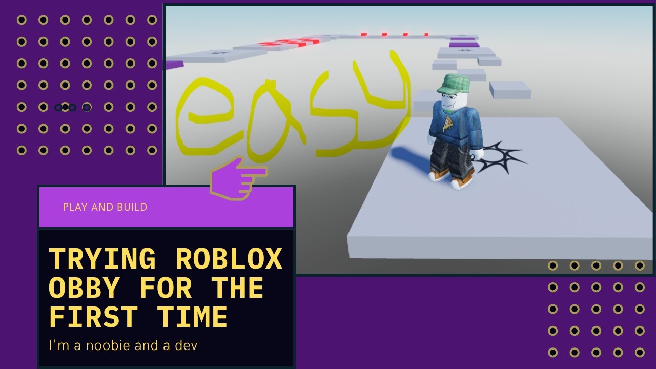 Trying Roblox Obby for the first time. Fail - YouTube