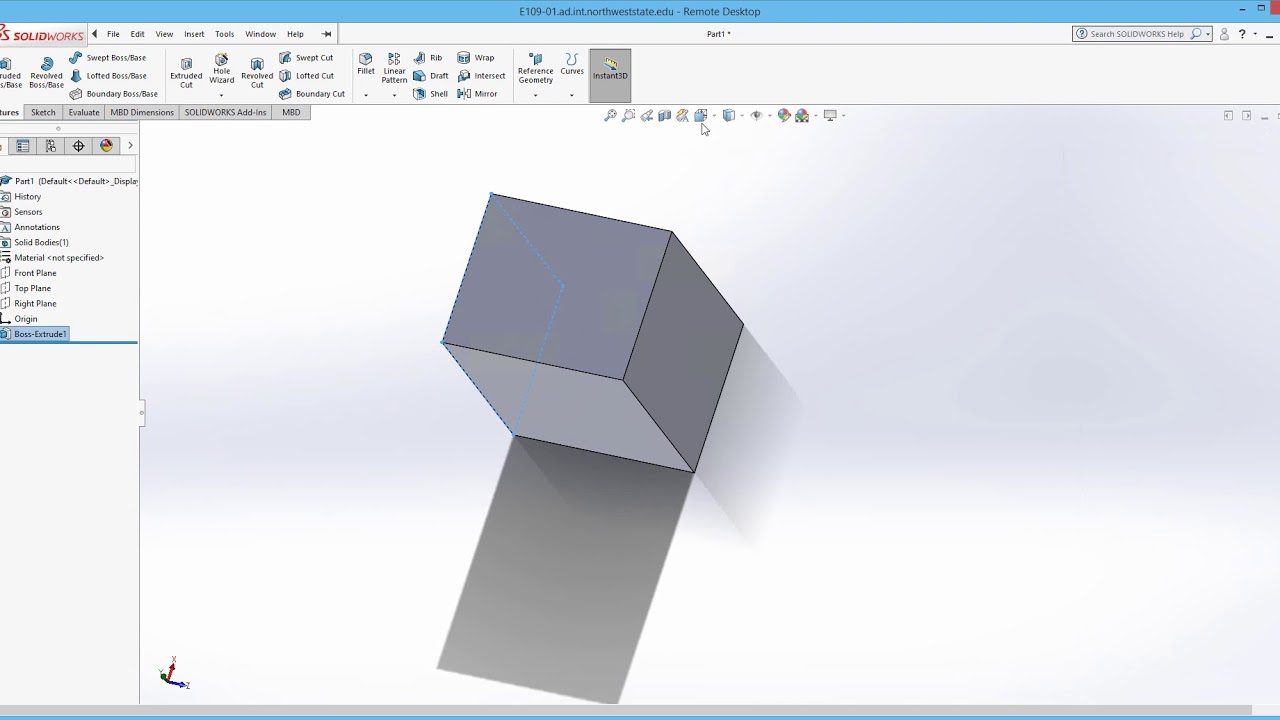 CAD Virtual Machine Tutorial and Cube Assignment - YouTube