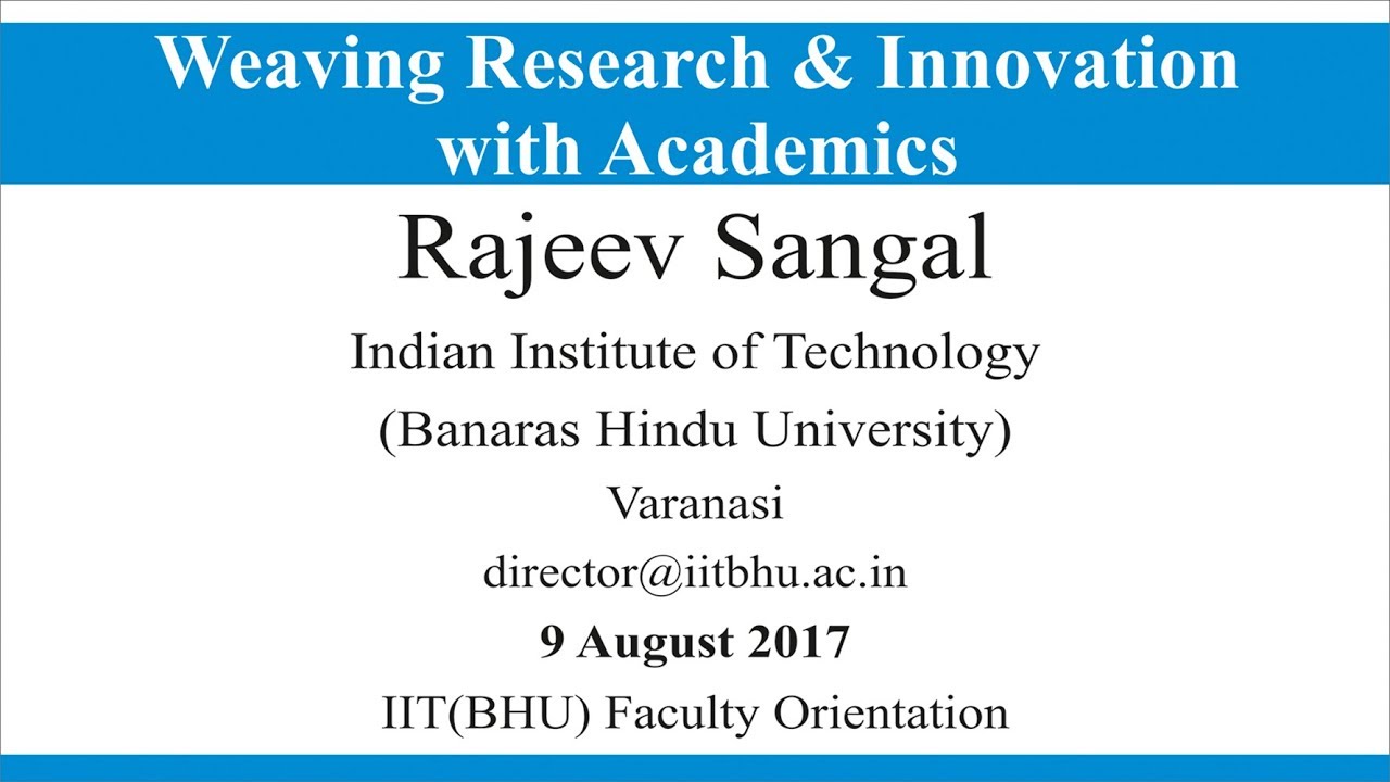 Weaving Research & Innovation with Academics - YouTube