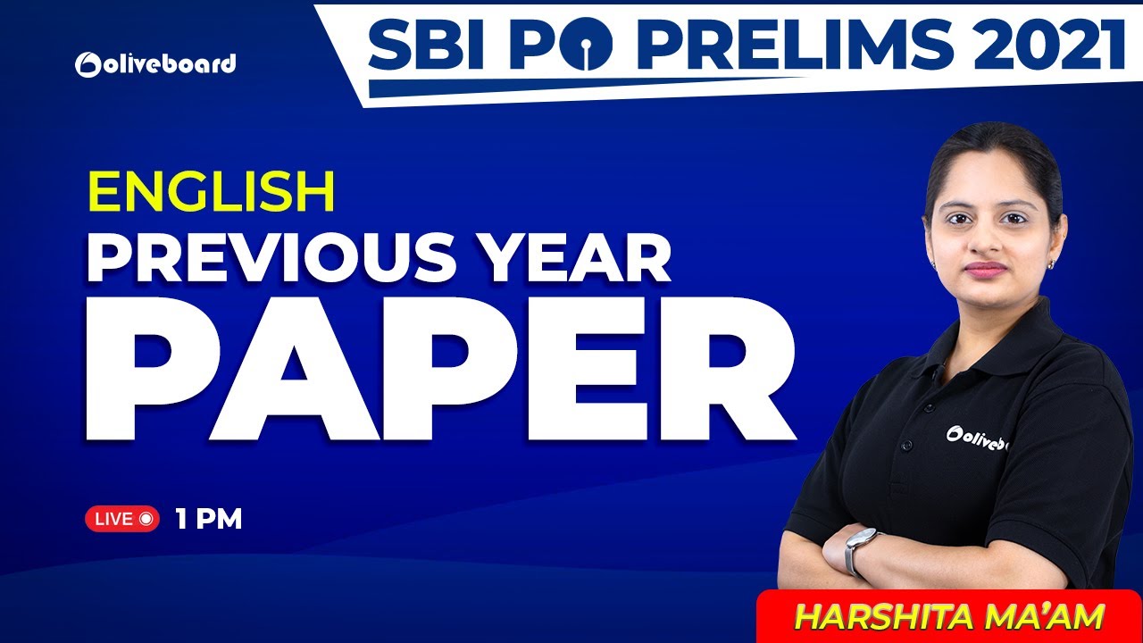SBI PO Prelims English Previous Year Question Paper 2021 | SBI PO ...