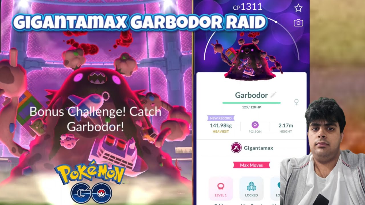 Pokémon GO Gigantamax Garbodor Raid - YouTube
