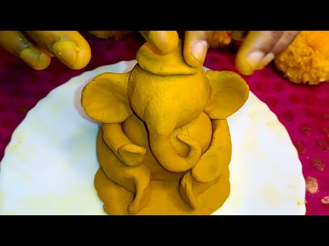 Making Of Eco Friendly Ganesha | DIY Ganesha | Making Ganesha With WheatFlour & Turmeric In Easy Way