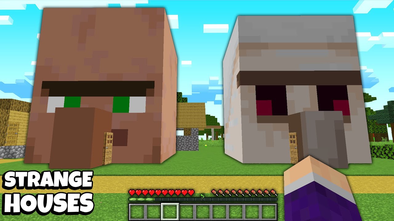 What's INSIDE the BIGGEST HEAD in Minecraft ? I found a GIANT VILLAGER ...