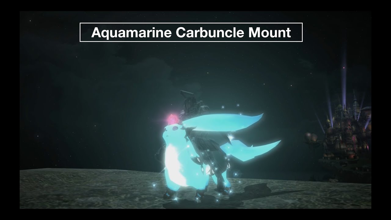 Final Fantasy XIV - Aquamarine Carbuncle Mount - YouTube