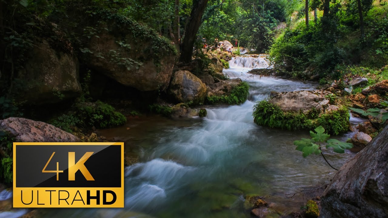 10 Hours of Calm Water Stream | Nature Sounds, Relaxing Music, Piano ...