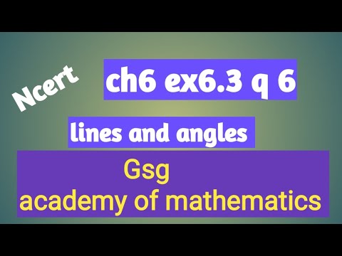 Class 9th ncert maths Chapter 6 Ex6.3 q 6 - YouTube