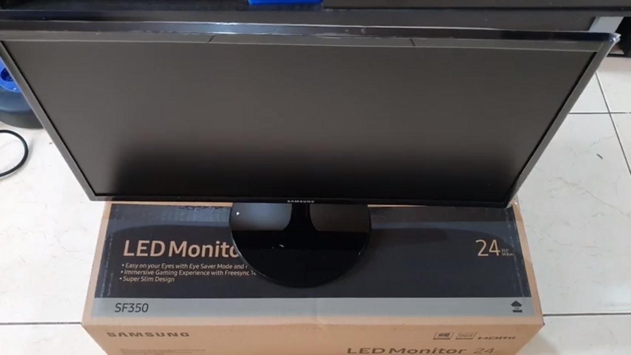Unboxing SAMSUNG LED Monitor 24inch SF350 - YouTube