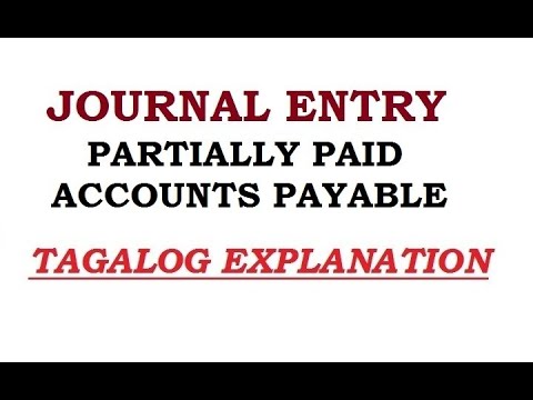 JOURNAL ENTRY: PARTIAL PAYMENT - YouTube