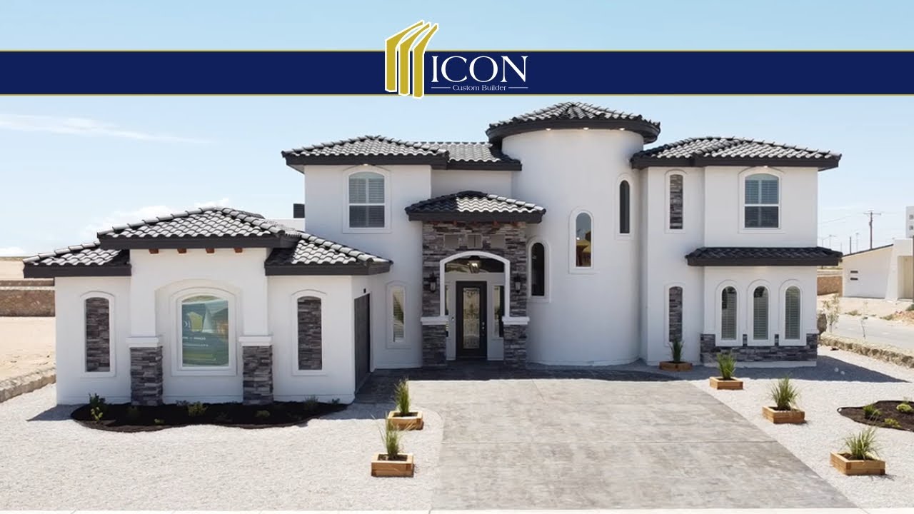 ICON Custom Builder - Custom Mediterranean Exterior Home - YouTube