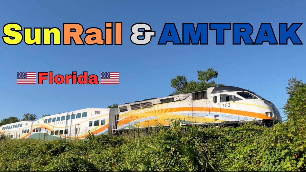 Amtrak and SunRail at Orange City & DeBary FL - YouTube