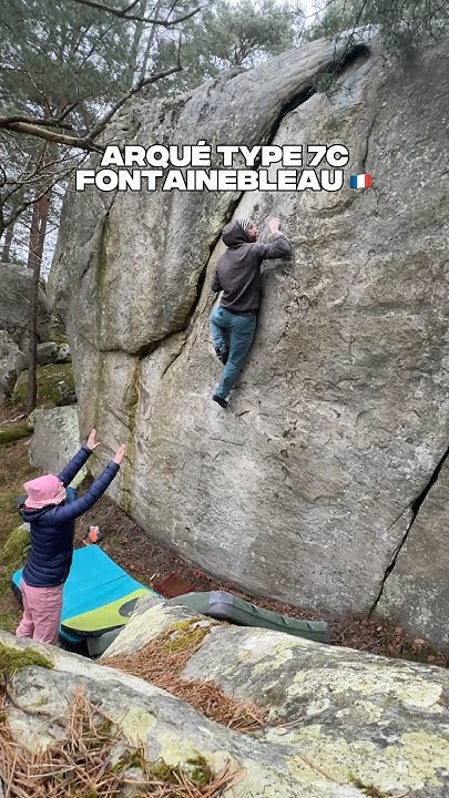 Arque type 7C puiselet Fontainebleau escalade bouldering - YouTube