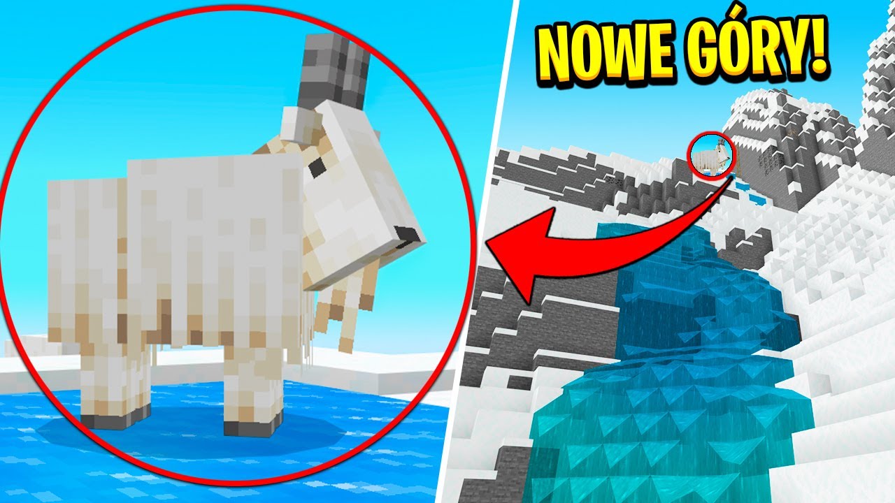 NOWOŚĆ! KOZY i NOWE GÓRY w Minecraft 1.17 BETA! - YouTube