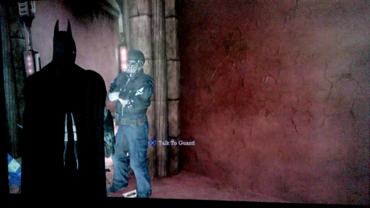 Batman arkham asylum: Batman brings a Bad news to the Guard and the ...