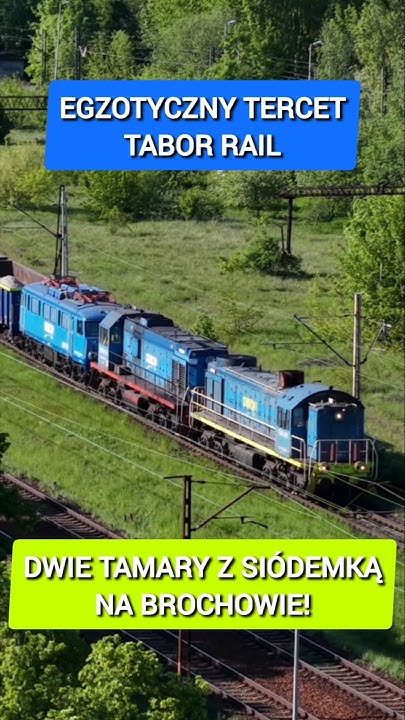 TERCET TEM2-063 + TEM2-303 + EU07-071 TABOR RAIL MAJESTATYCZNIE SUNIE PRZEZ BROCHÓW! - YouTube
