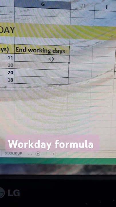 How to use workday formula in excel #shortvideo #exceltricks #excelformula @ictcomputers - YouTube