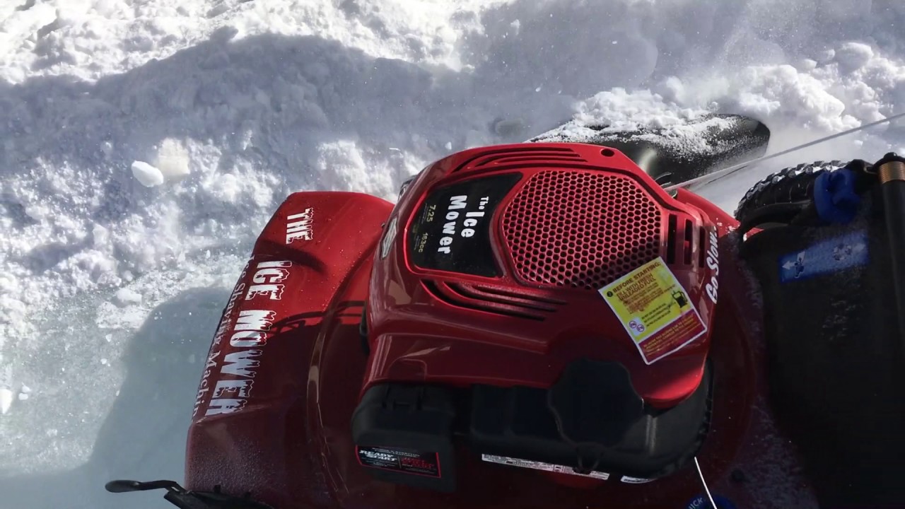 Single Blade Ice Mower smoothing the ice - YouTube