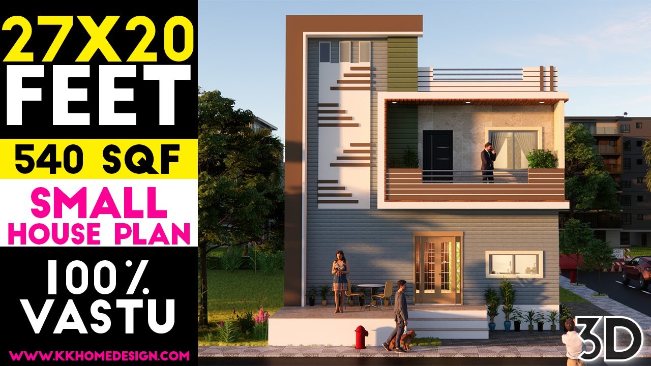 South Facing House 27x20 Feet Small Space House 540 Sqft With Front ...