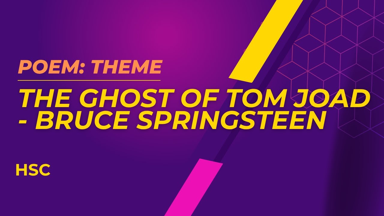 The Ghost of Tom Joad Theme - Bruce Springsteen HSC - YouTube