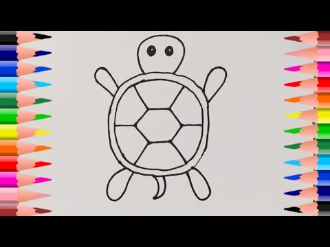 How To Draw A Tortoise | Easy Tortoise drawing - YouTube