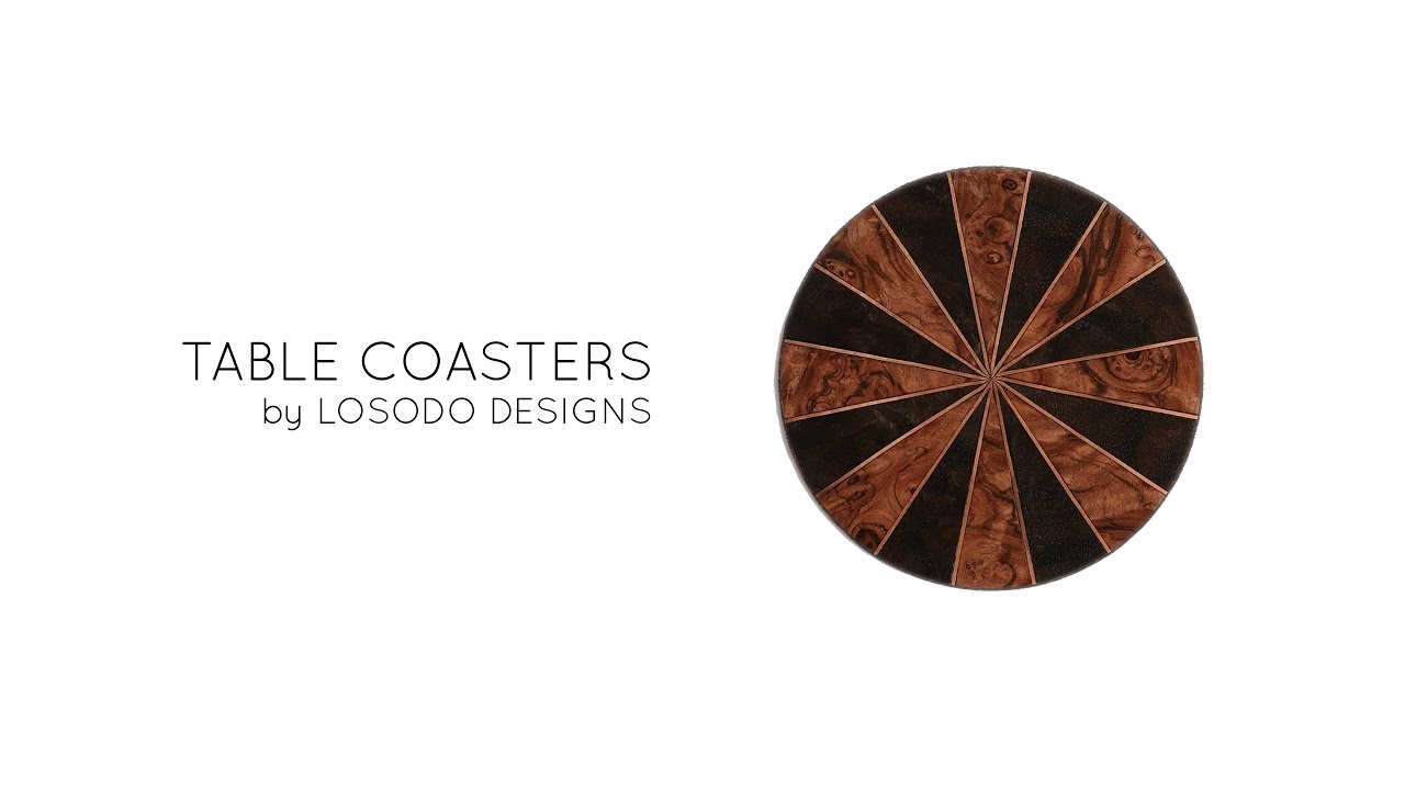 DIY Coasters Wood Veneers, Leather, Copper - How It's Made out of ...