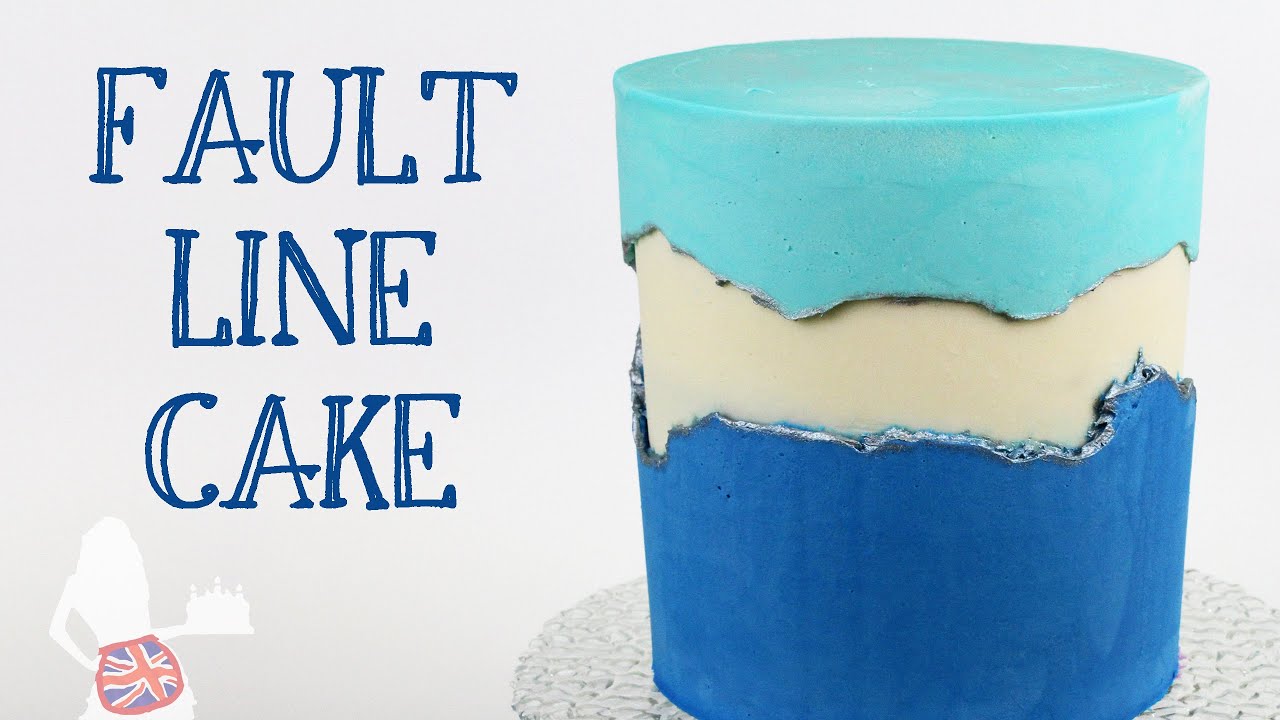 How To Make A Fault Line Cake (Divided Frosting Cake) - YouTube