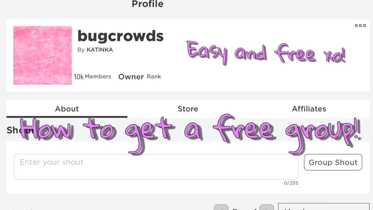 How to get a free group on roblox! - YouTube