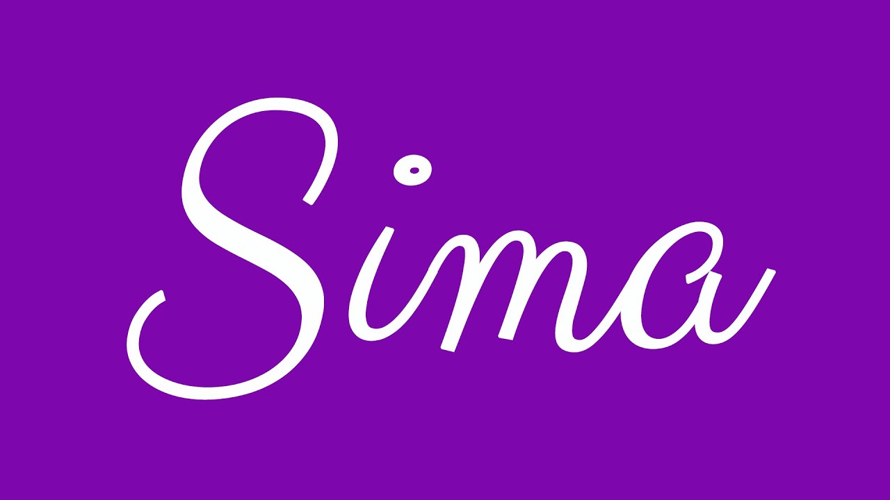Learn how to Sign the Name Sima Stylishly in Cursive Writing - YouTube