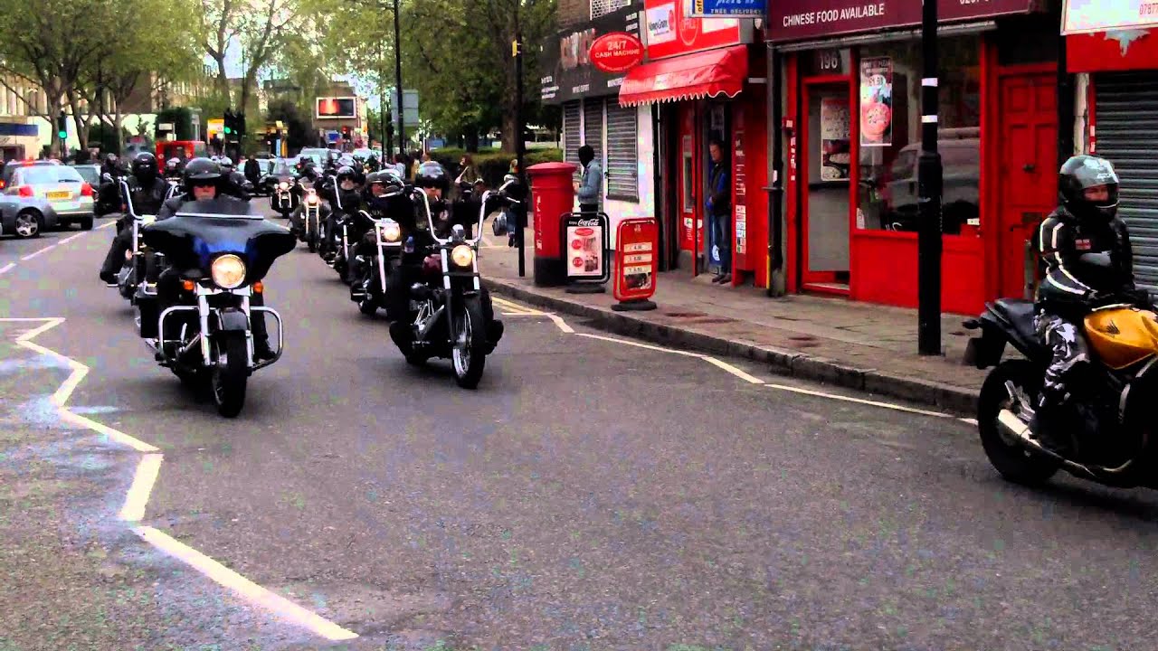 Hells Angels 2012 memorial run London AFFA - YouTube