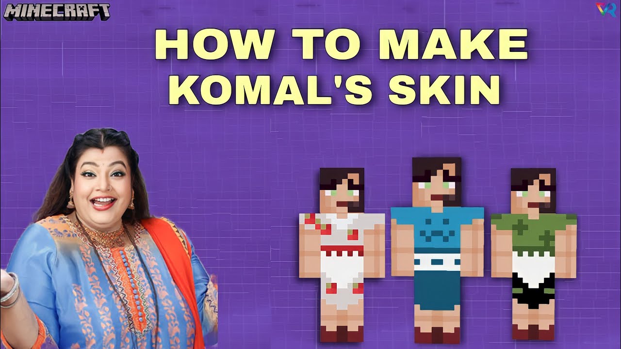 TMKOC Skins - How To Make Komal's Minecraft Skin - YouTube