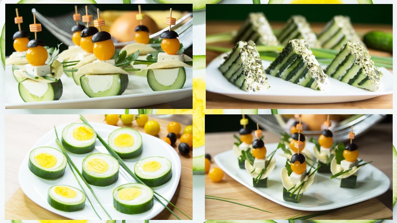 Tasty snacks with cucumber - Easy cucumber snacks - YouTube