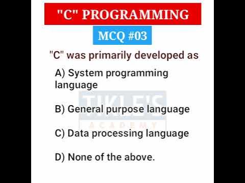 C PROGRAMMING MCQ 3 #shorts #tiklesacademy - YouTube