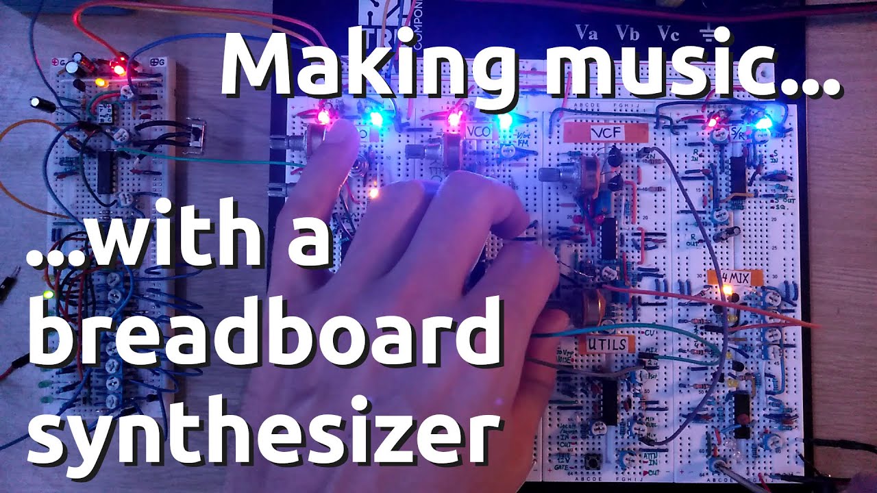 Making music with a breadboard synthesizer - YouTube