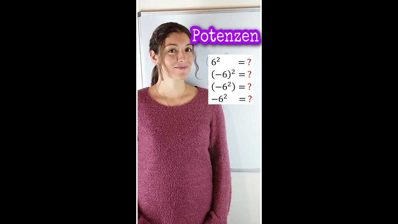Unterschied zwischen POTENZEN (POTENZ mit und ohne KLAMMER) - YouTube
