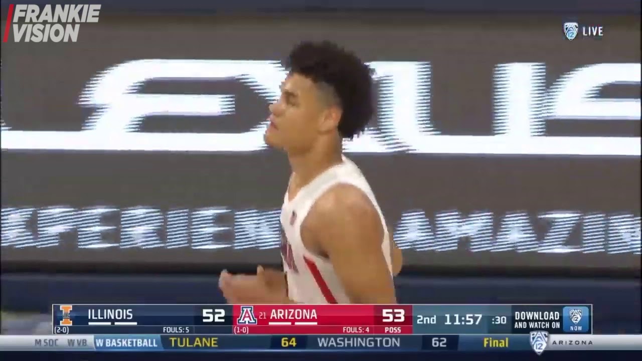 Nico Mannion Full Highlights 2019.11.10 Illinois vs Arizona | 23 Pts, 9 ...