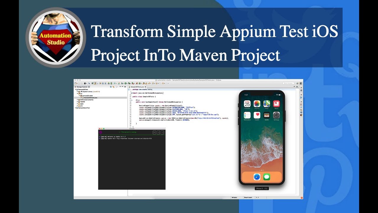 Session 03 Convert Simple Appium Java Test Project Into Maven Project Youtube