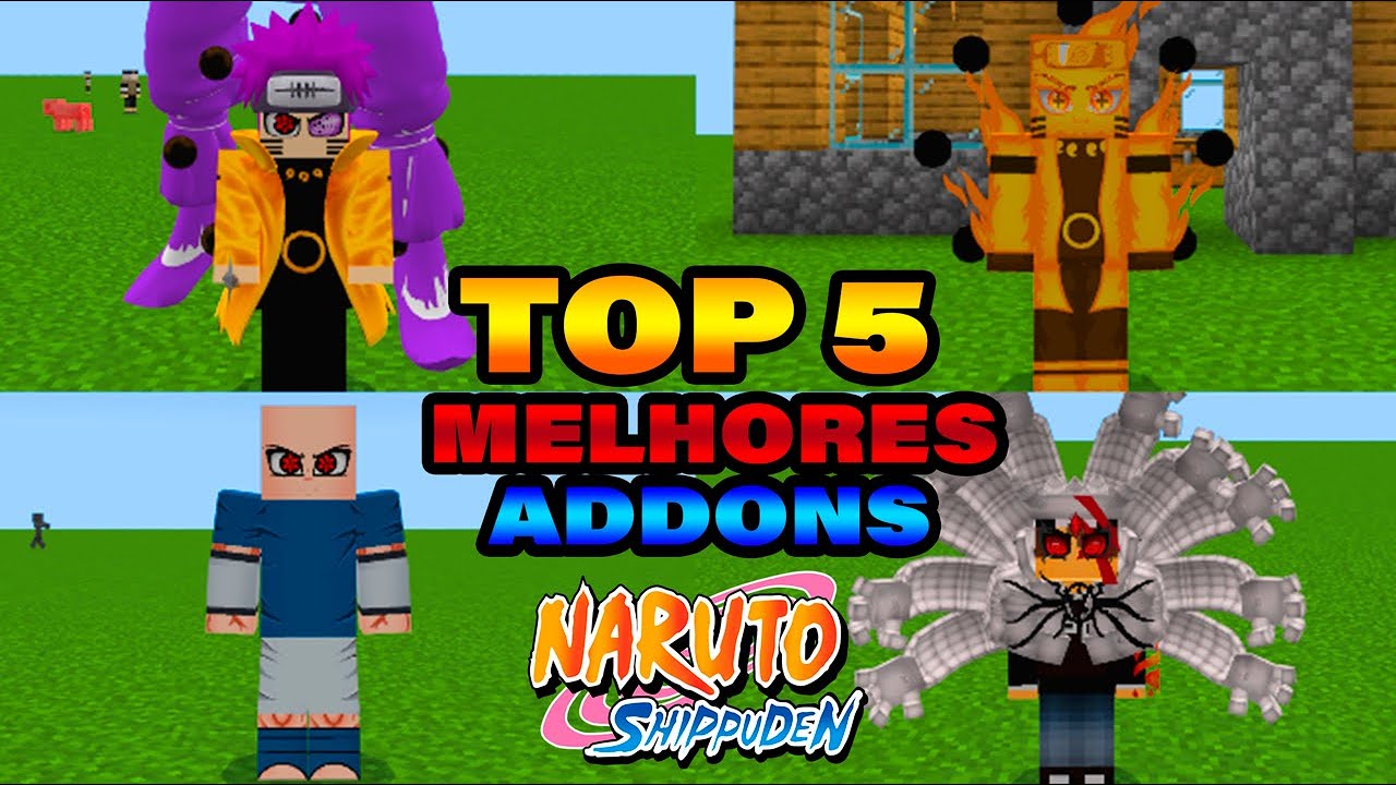 TOP 5 DAS MELHORES ADDONS NARUTO PARA MINECRAFT PE | BEDROCK- 1.18+/1. ...