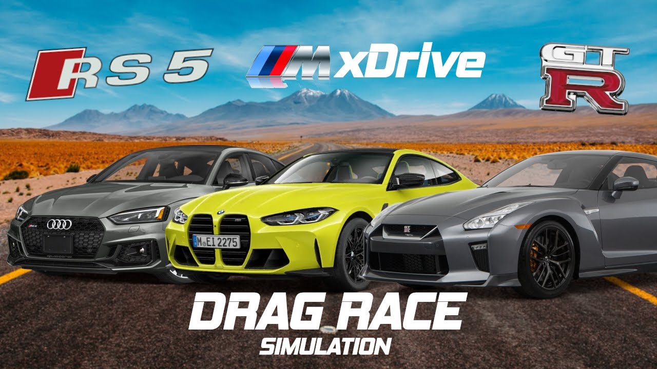 2022 BMW M4 xDrive vs Audi RS5 vs Nissan GTR | 1/4 Mile Drag Race ...