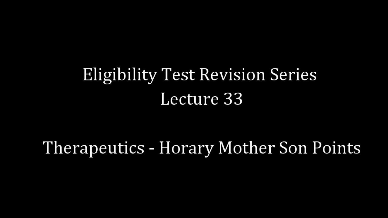 Lecture 33 Horary, Mother, Son Points (Acupuncture Eligibility Test ...