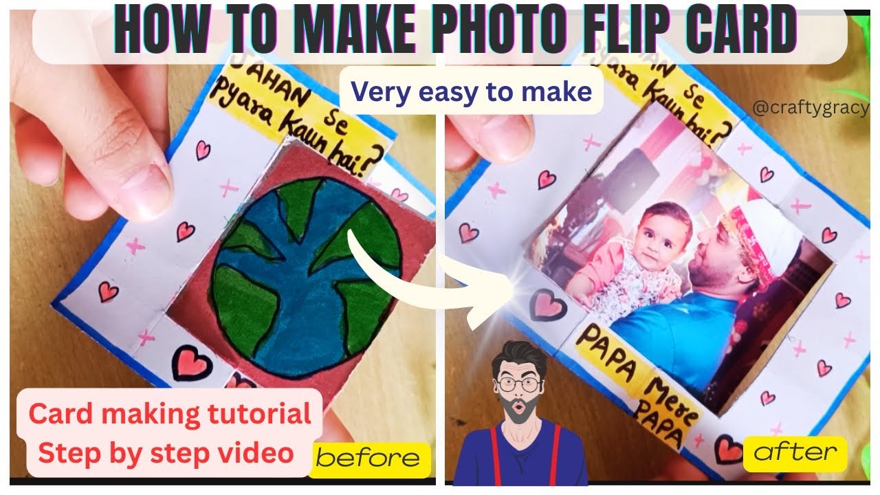 DIY Photo Flip Card | Step-by-Step Handmade Card Tutorial for Beginners ...