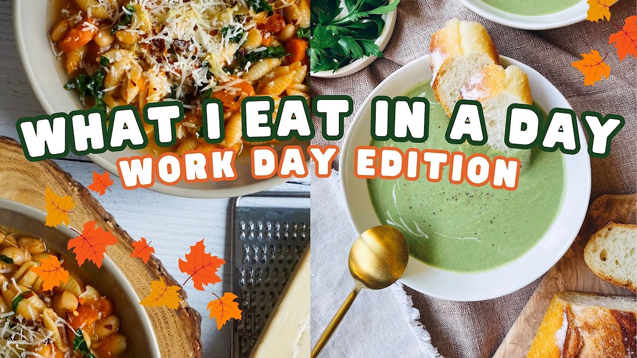 What I Eat in a Day 🍂 Work from Home Day 🎃 Making Pasta e Fagioli and ...