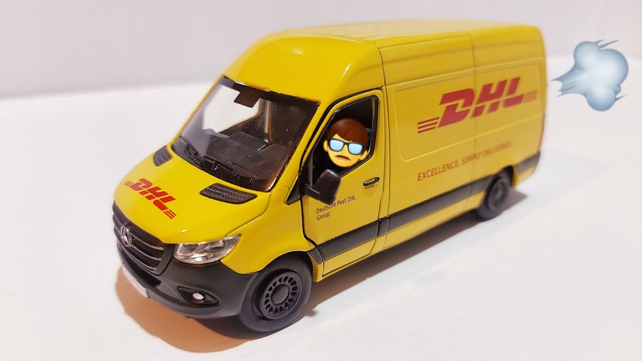 Mercedes-Benz Sprinter - DHL Van - KINSMART Pull Back / Die-cast Car # ...