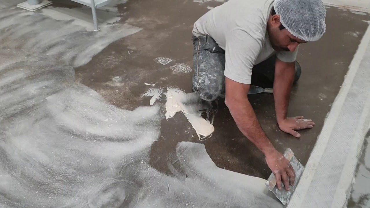 Application of epoxy filler in DIP Dubai - YouTube