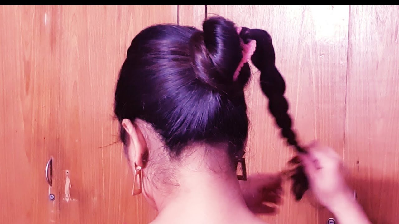 unique and simple bun for beautiful ladies/girls |party bun 😍 @Sikha's ...