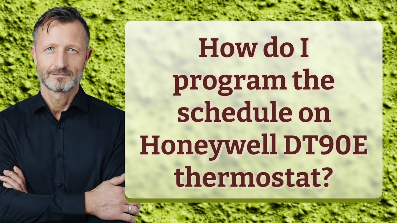 How do I program the schedule on Honeywell DT90E thermostat? - YouTube