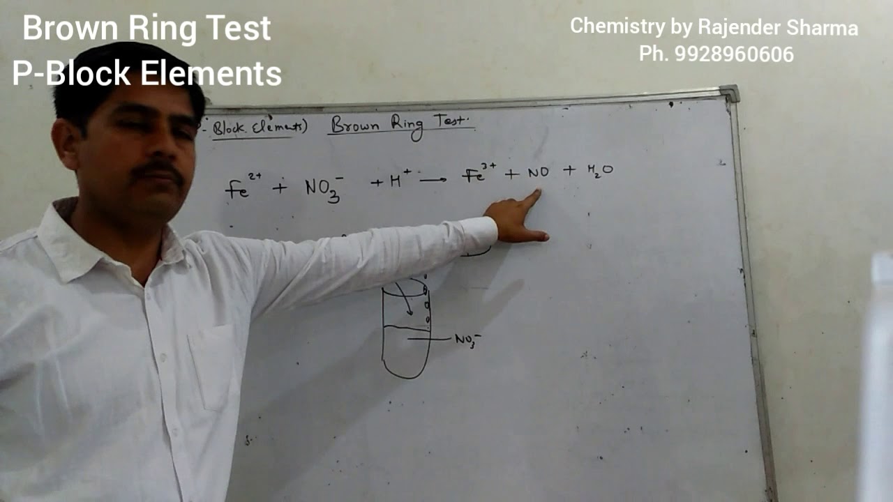 Brown Ring Test class 12th chemistry by Rajender Sharma - YouTube