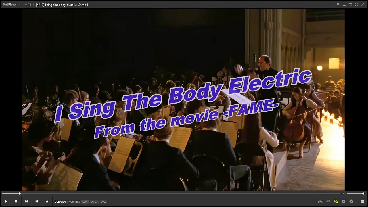 I sing the body electric_from the movie "FAME" (with lyrics) 4k - YouTube