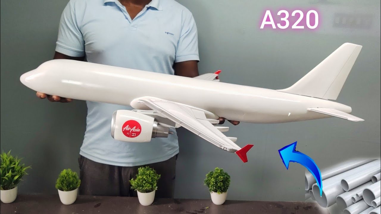 a320 wing...pvc and sunboard.. - YouTube
