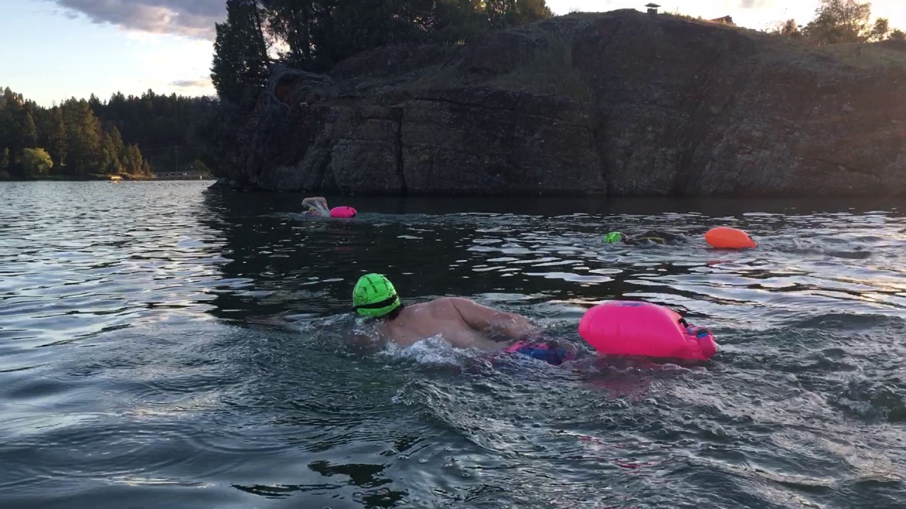 Flathead Lake Open Swim Practice - YouTube
