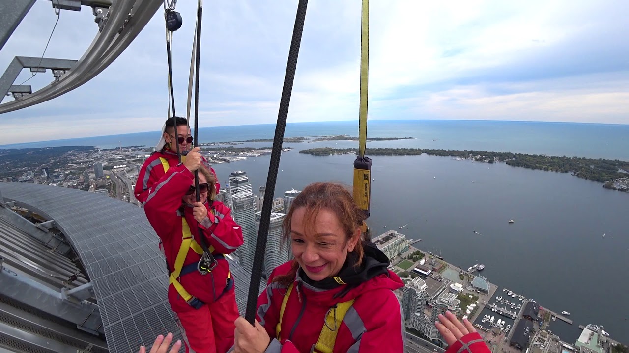 Edge walk on the top of cn tower - YouTube